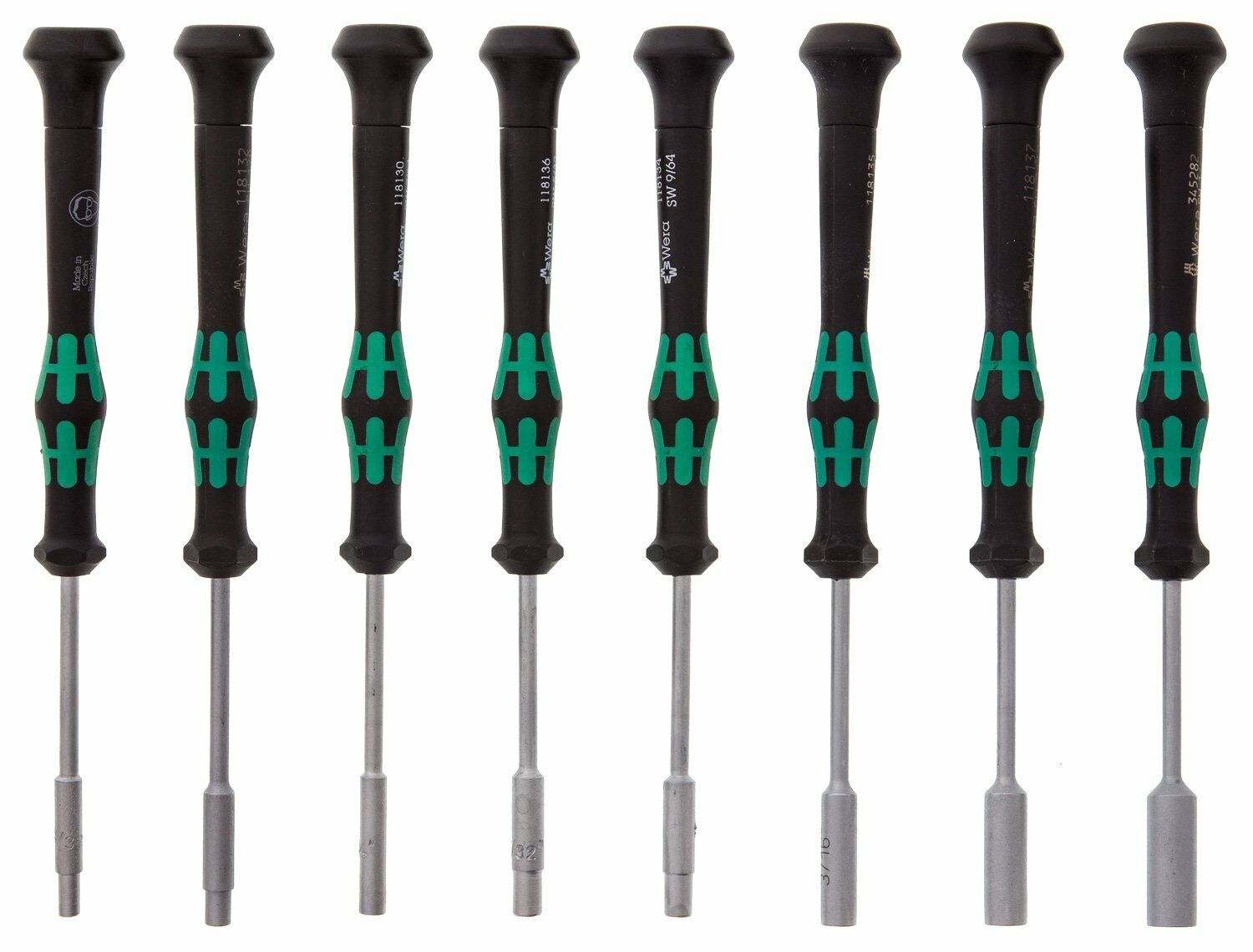 Wera 05345279001 Kraftform Micro SAE Precision Nut Driver Set, 8 Piece ...