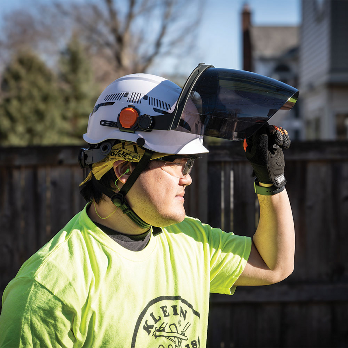 Klein Tools 60473 Face Shield, Safety Helmet and Cap-Style Hard Hat, G ...