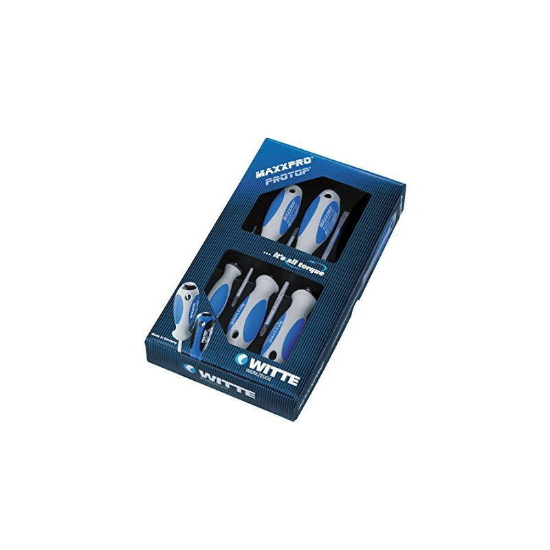 Witte 9T 653865 Maxxpro Slotted and Phillips Screwdriver Set, 5 Piece ...