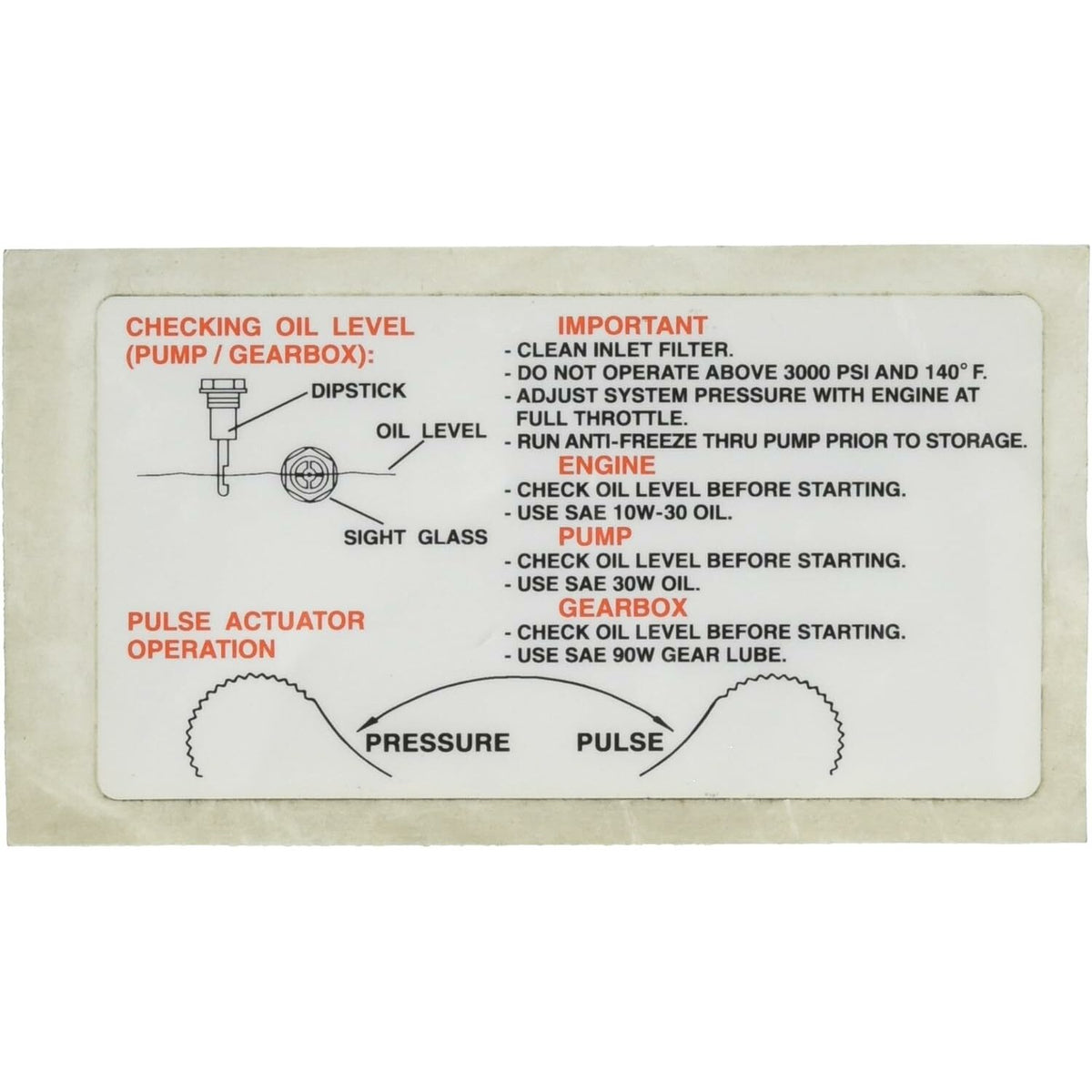 Ridgid 66142 Instruction Decal – Haus of Tools