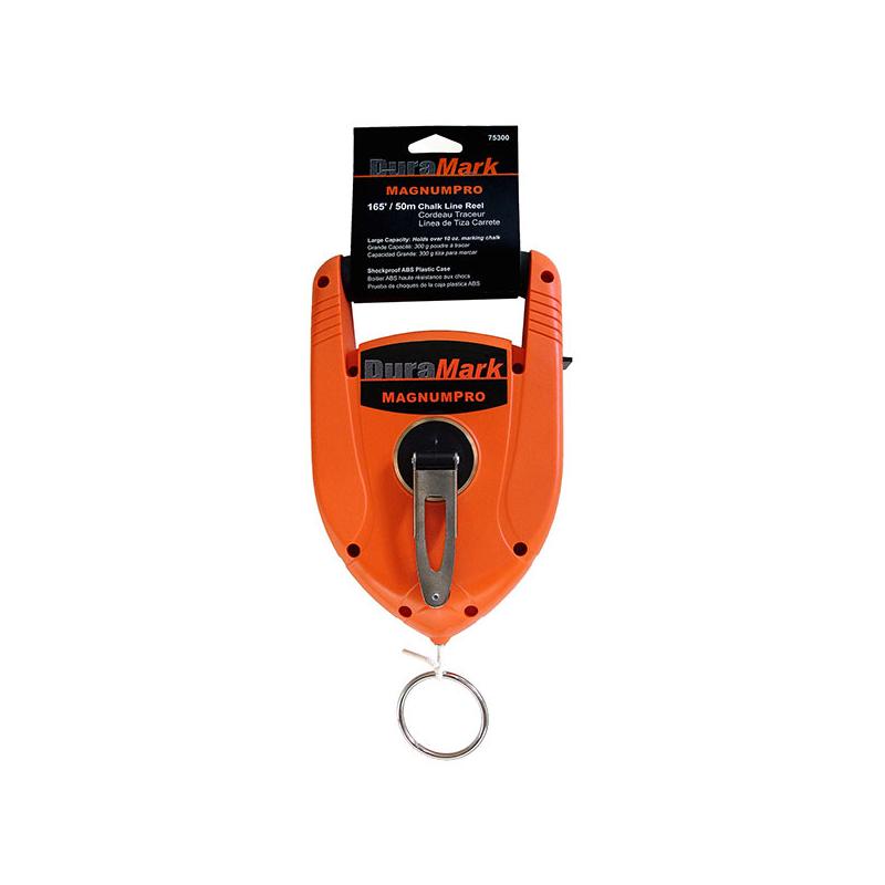 US Tape 75300 DuraMark Chalk MagnumPro Chalk Reel; 165 Feet/50m; ABS o ...
