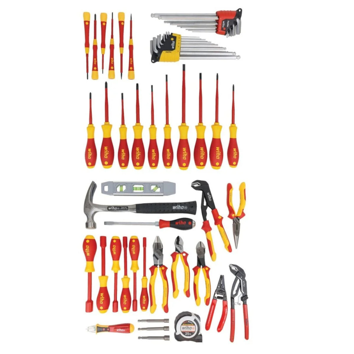 Wiha Tools 91872 Master Electrician's Insulated Tool Kit in Heavy Duty ...