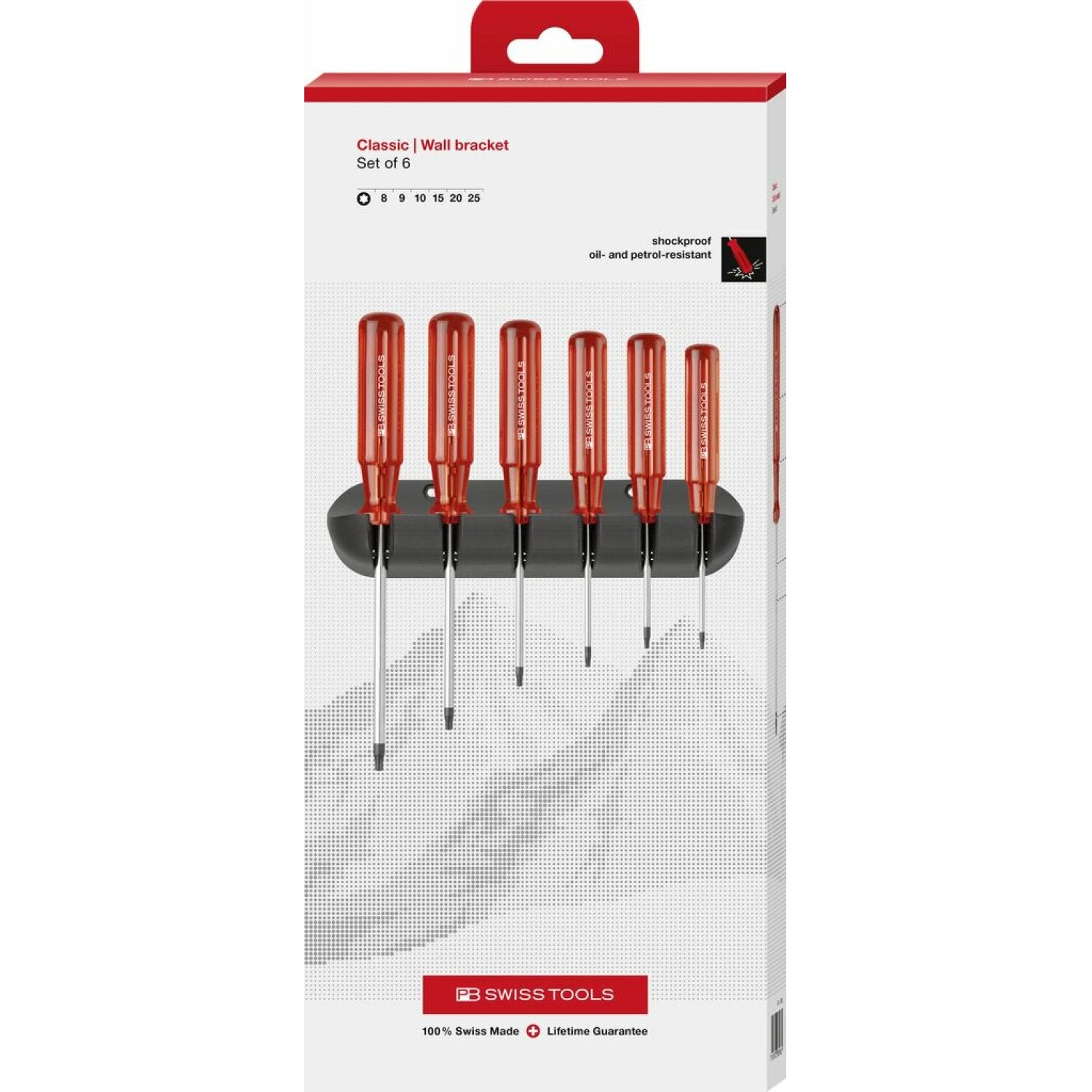 PB Swiss Tools PB 440.CBB Classic Screwdriver Set, Torx®, 6 pcs w/ Wal ...