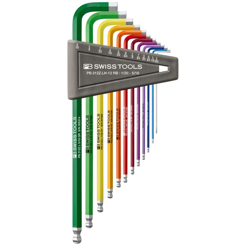 PB Swiss Tools PB 212Z.LH 12 RB RainBow Key L Wrenches Long With Bal Haus of Tools
