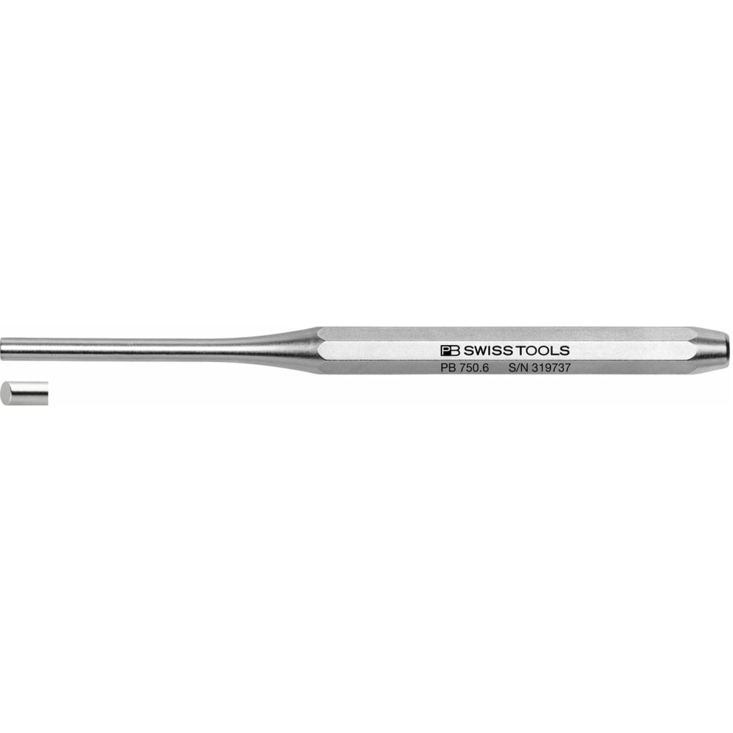 PB Swiss Tools PB 750.6 Parallel Pin Punch with Octagonal Shaft, 12 mm ...