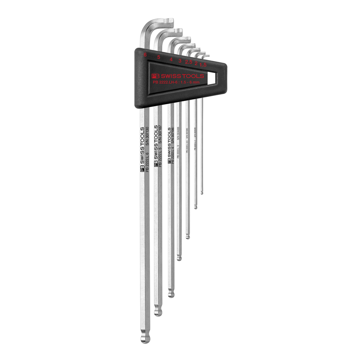 PB Swiss PB 2222.LH-6 L-Wrenches Set, 90°–100°, 7 Pc. – Haus of Tools