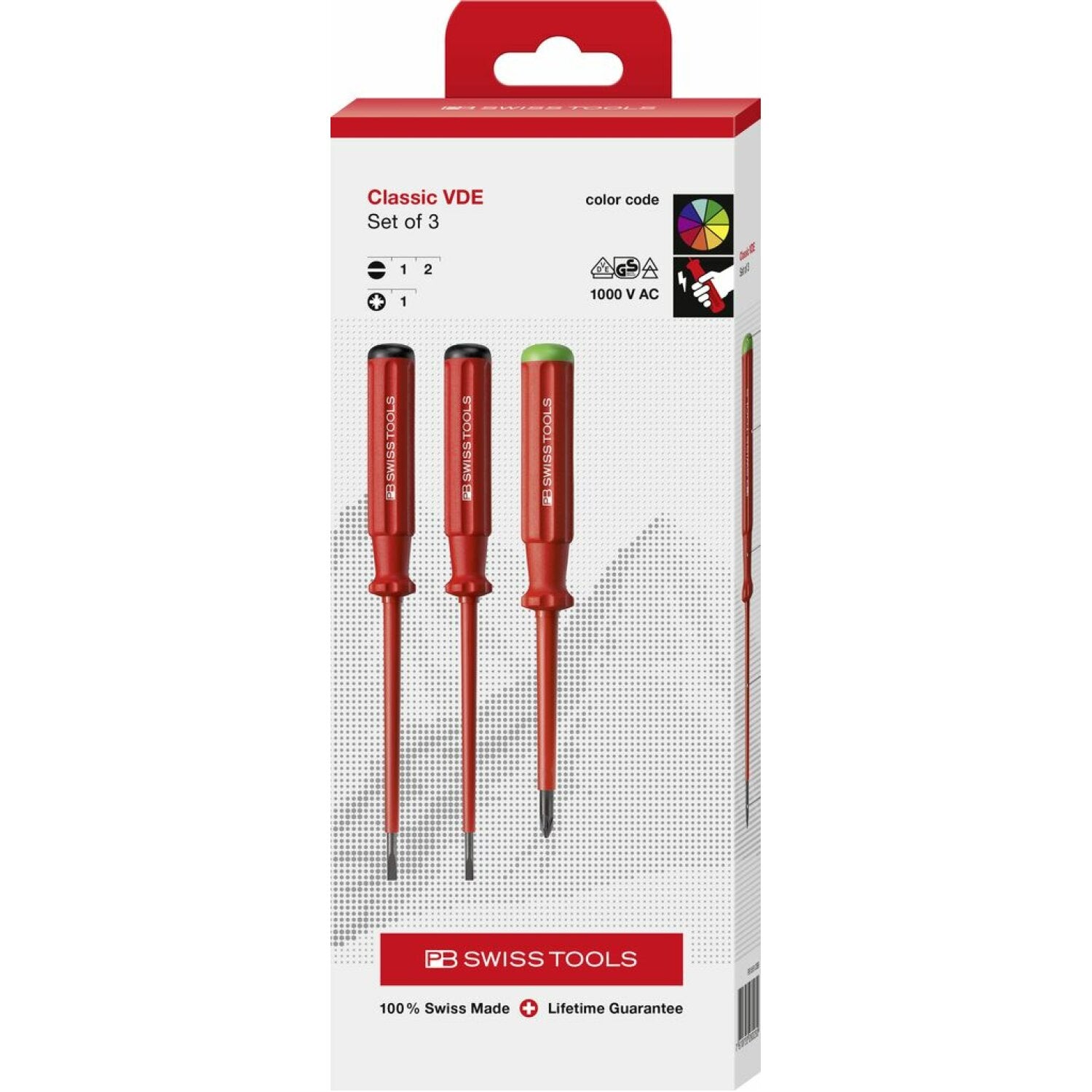 PB Swiss Tools PB 5551.CBB Classic VDE screwdriver set in a high-quali ...