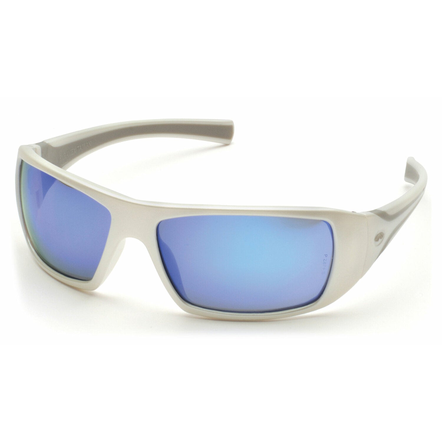 Pyramex SW5665D Goliath - White Frame/Ice Blue Mirror Lens Safety Glas ...