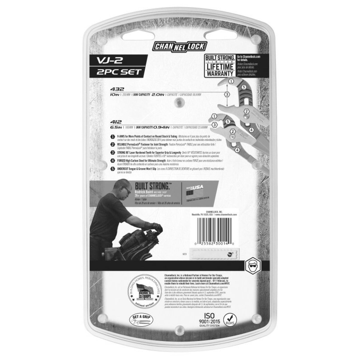 Channellock VJ-2 2PC V-Jaw Tongue & Groove Pliers Set – Haus of Tools