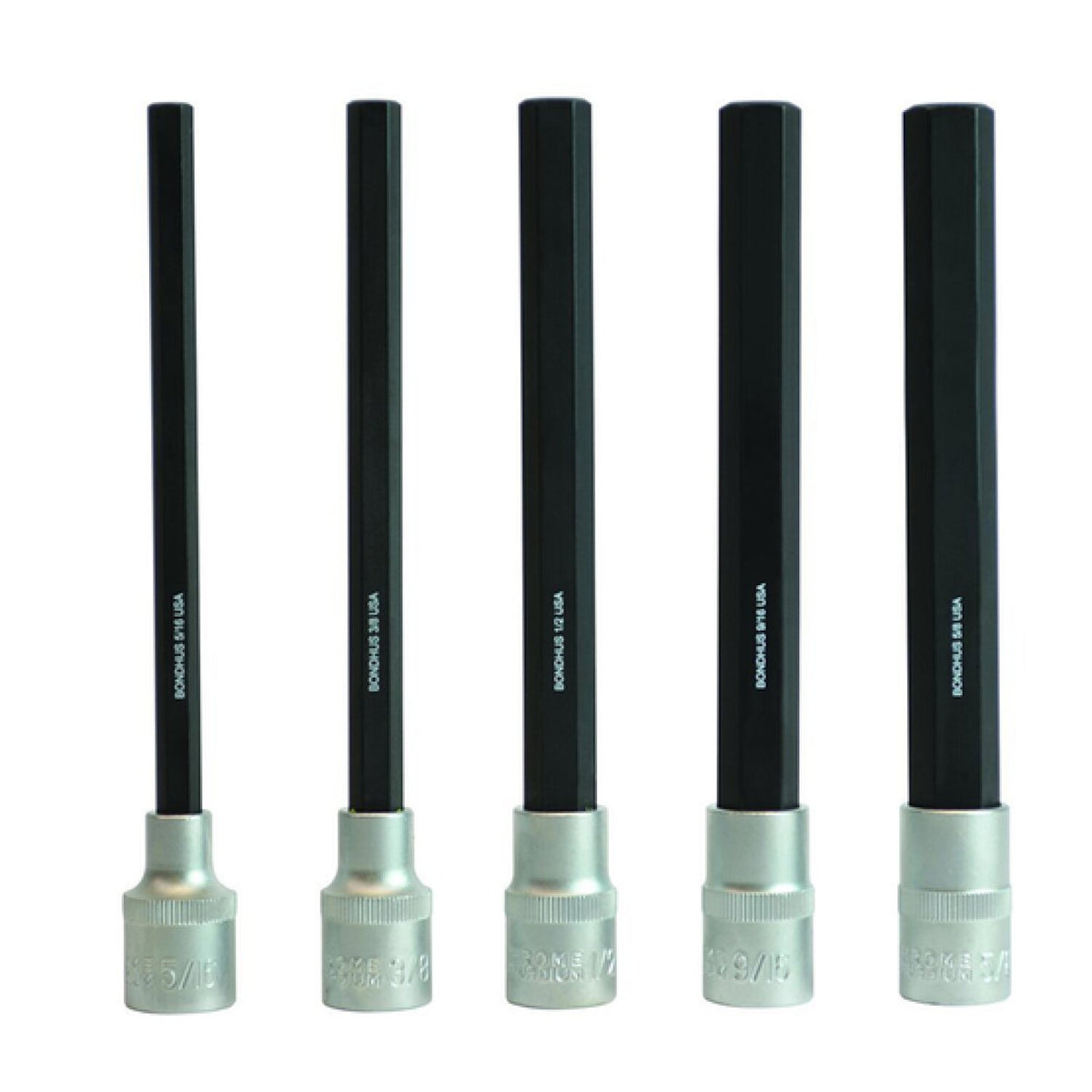 Bondhus 30645 Socket Hex Bit Tool Set 5/16-5/8 Inch with 6 Inch Socket ...
