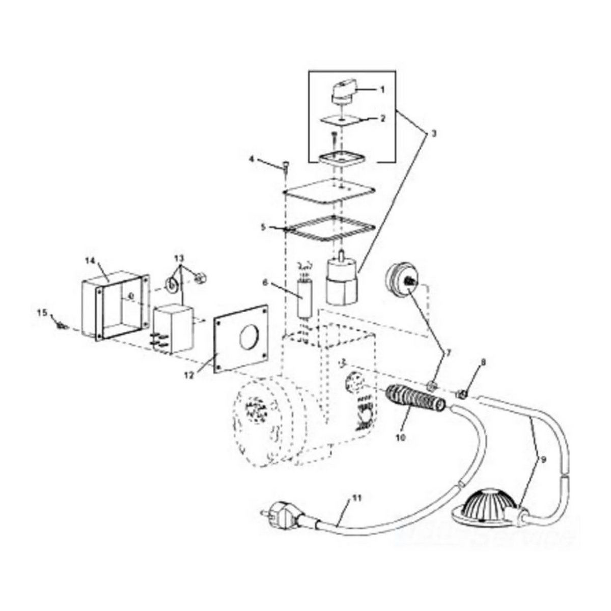 Ridgid 67897 Motor Assembly, 110V, for use with Model K-3800 Drain Cle ...