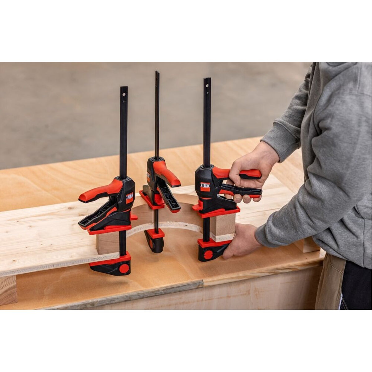 Bessey EHKL360-12 Large trigger clamp 360 degree, 300 lb, 12" x 3-1/8 ...