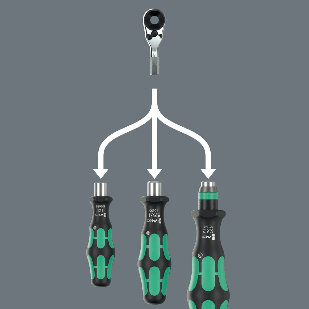 Wera 8011 Zyklop Mini 4 Bit Ratchet, 1/4" x 50 mm – Haus of Tools