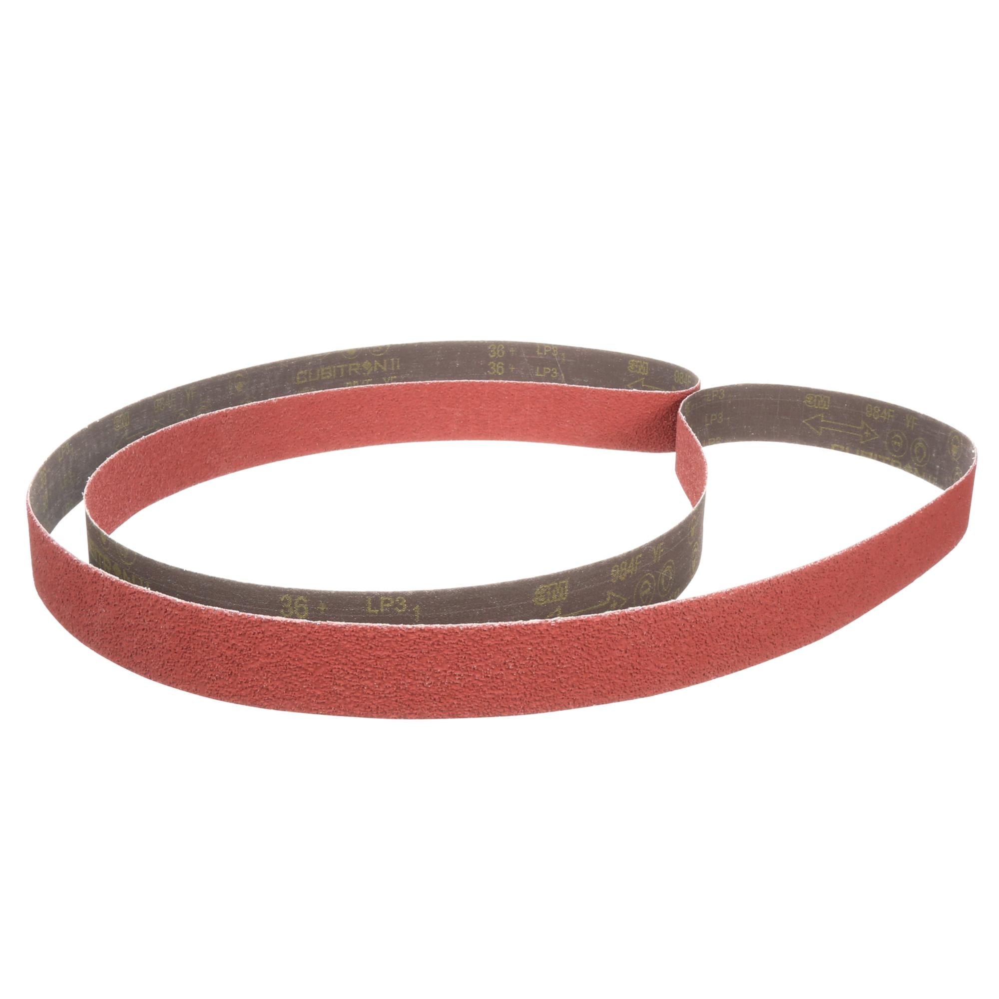 3M Cubitron II Cloth Belt 984F, 80+ YF-weight, 1/2 in x 24 in, Fabri-l ...
