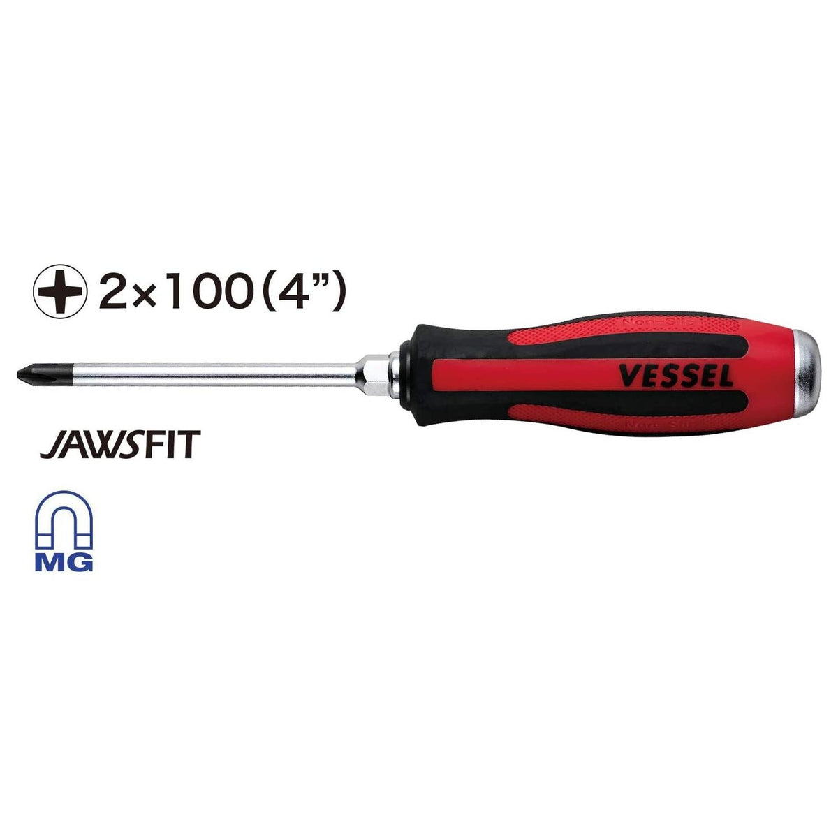 Vessel Tools 930P2100 MEGADORA Tang-Thru Screwdriver No.930, Phillips ...