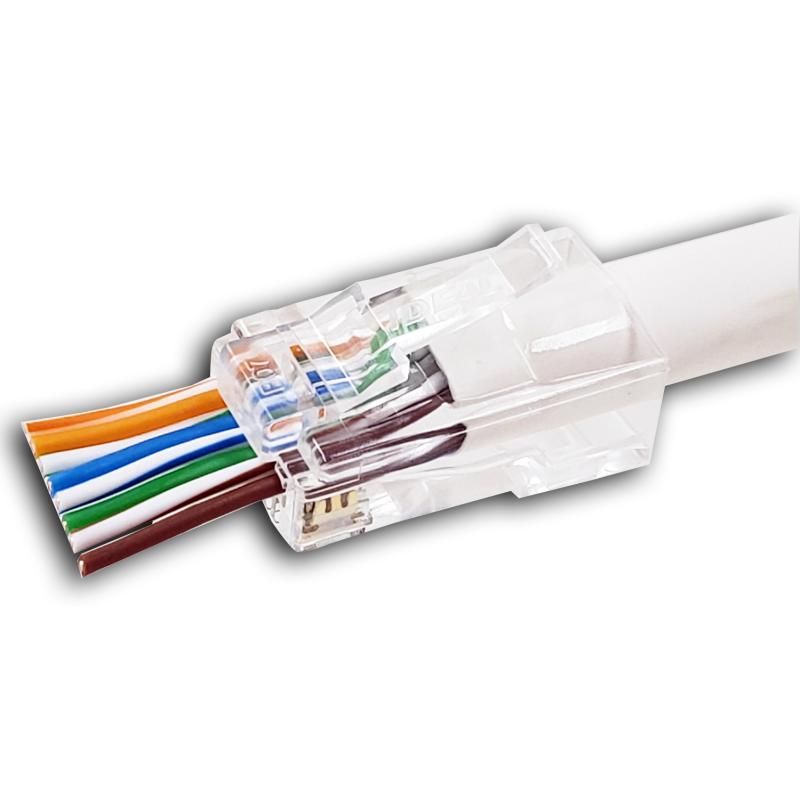 Ideal 85-385 CAT6A/6 Large Diameter Feed-Thru Mod Plug 50/Card – Haus ...
