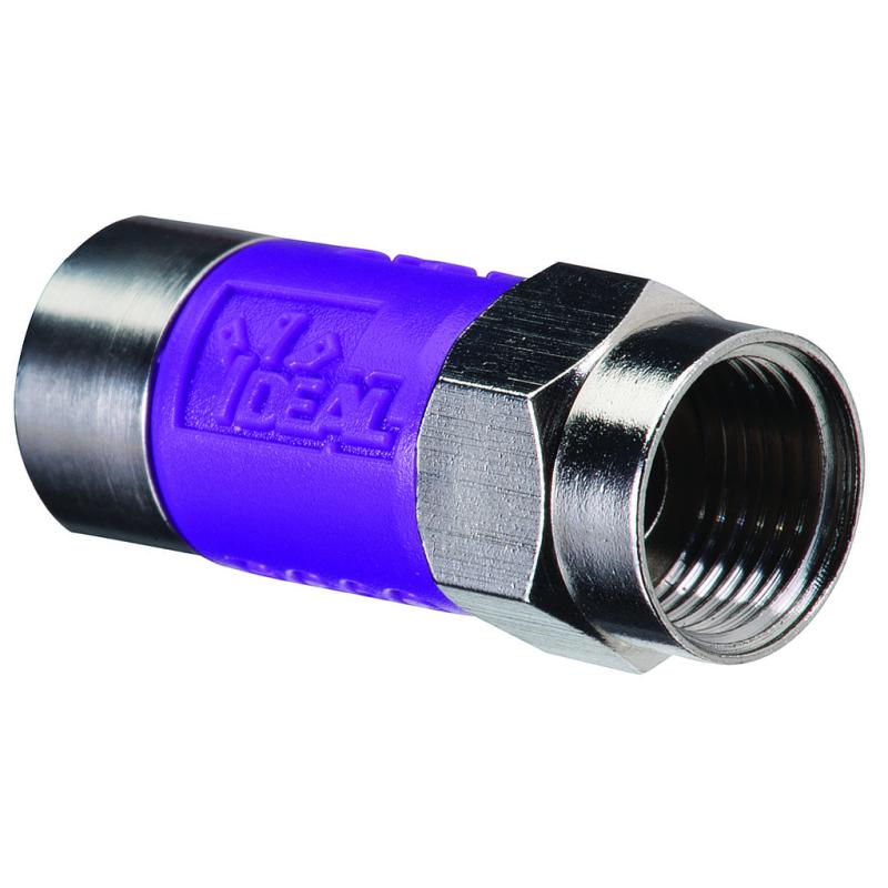 Ideal 85-079 TLC RG-6 Quad F Tool-Less Compression , Purple, 4/Card ...