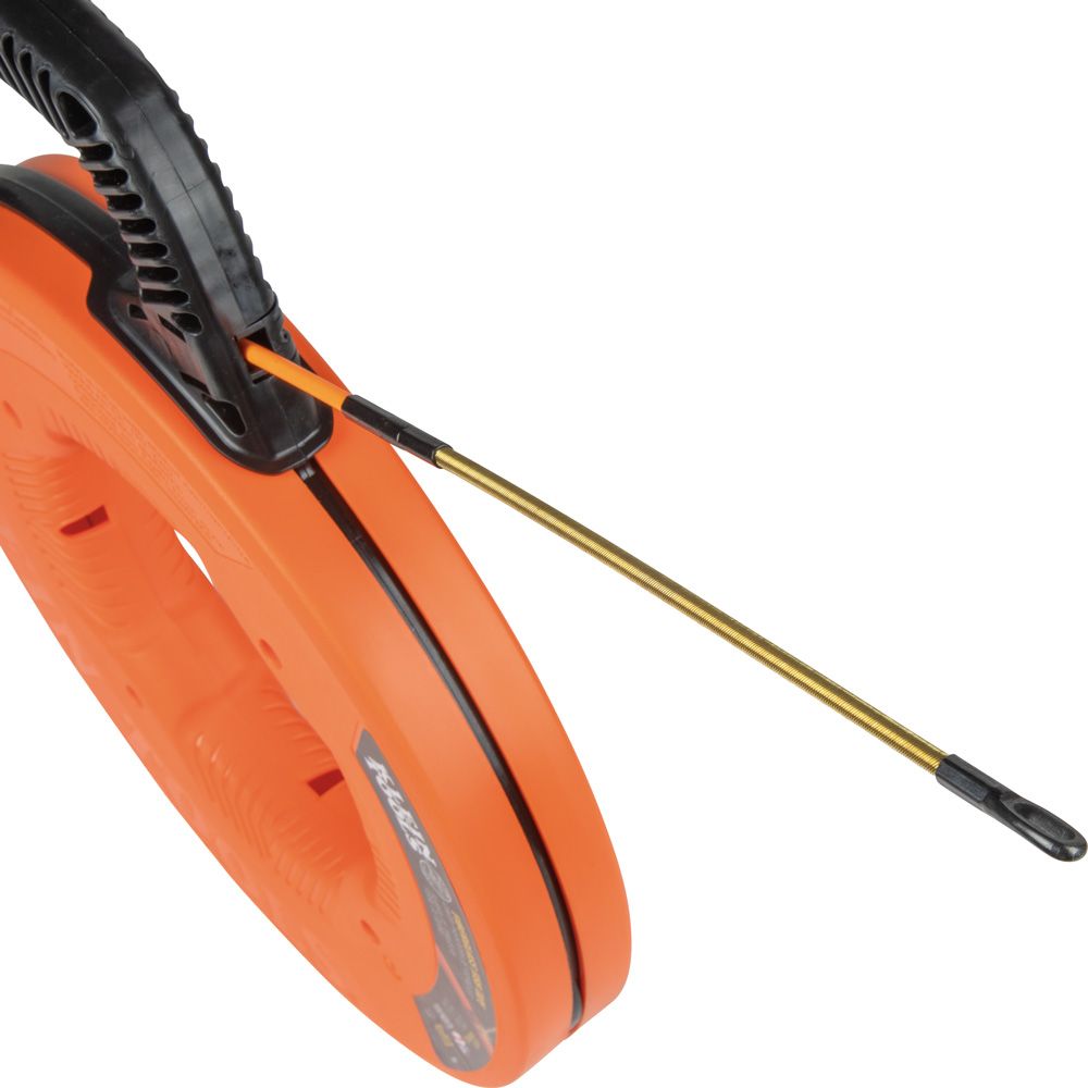Klein Tools 56351 Fiberglass Fish Tape with Spiral Steel Leader 100 F Haus of Tools