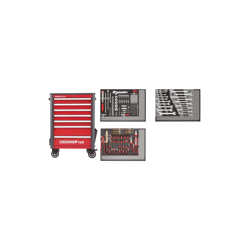 Gedore R22071004 Tool Set In t.Trolley WINGMAN Red 129pcs – Haus of Tools