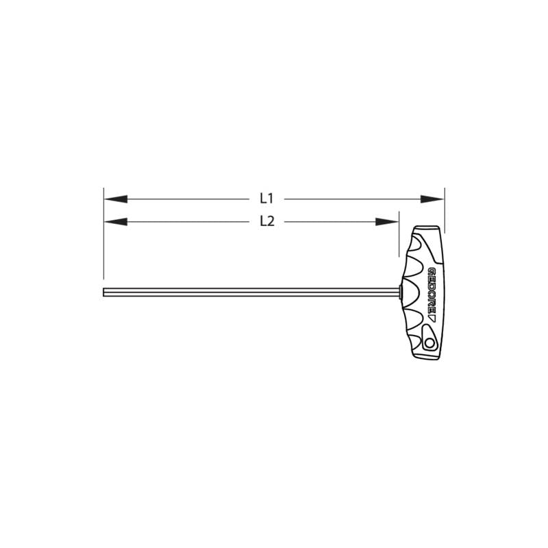 Gedore 2647311 Hexagon Allen Key With 2C-T - Handle 6 mm – Haus of Tools
